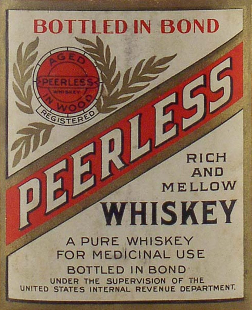 Original Peerless Whiskey Label - Peerless Distilling Co.